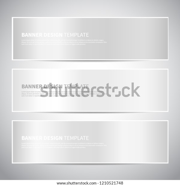 Banners White Shiny Glossy Gradient Vector Stock Vector (Royalty Free ...