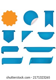 Bannerstickerblank Vector Simple Clipart Sets Stock Vector (Royalty ...
