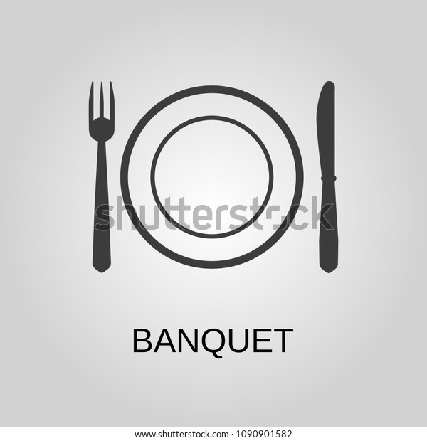 Banquet Icon Banquet Symbol Flat Design Stock Vector (Royalty Free ...