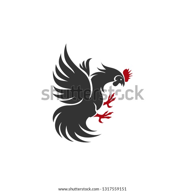 Bantam Chicken Logo Vector Silhouette 스톡 벡터(로열티 프리) 1317559151 ...