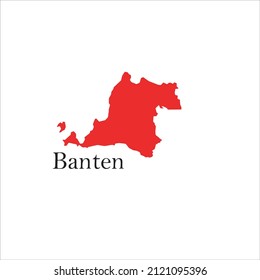 Banten Map On White Background Stock Vector (Royalty Free) 2121095396
