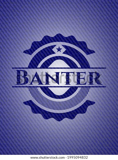 Banter Emblem Jean Texture Vector Illustration Stock Vector (Royalty ...