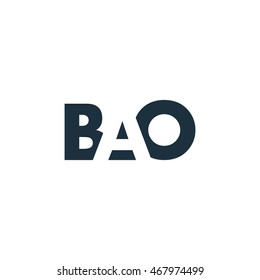 Vektor Stok Bao Logo Vector Graphic Branding Letter (Tanpa Royalti ...