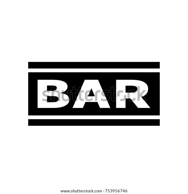 Bar Black White Vector Illustration Stock Vector (Royalty Free ...