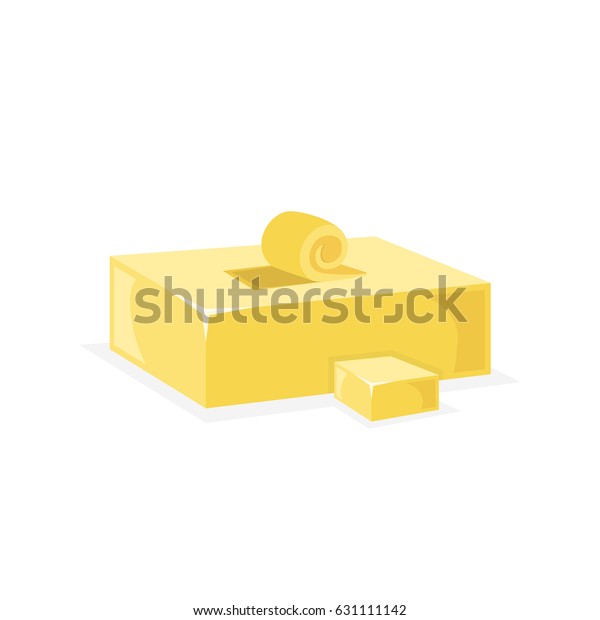 Bar Butter One Slice On Top Stock Vector (Royalty Free) 631111142 ...