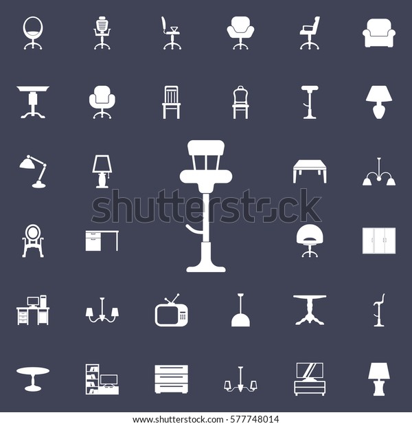 Bar Chair Icon Stock Vector (Royalty Free) 577748014 | Shutterstock