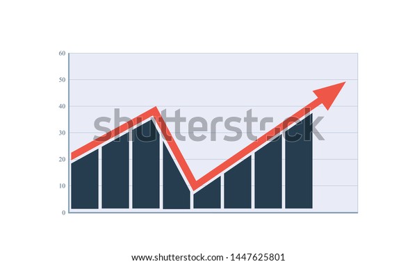 Bar Chart Arrow Vector Business Analytics Stock Vector (Royalty Free ...