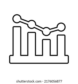 Bar Chart Trend Line Icon Outline Stock Vector (Royalty Free ...