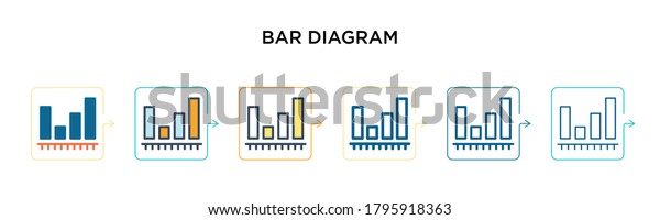 Bar Diagram Vector Icon 6 Different Stock Vector (Royalty Free ...