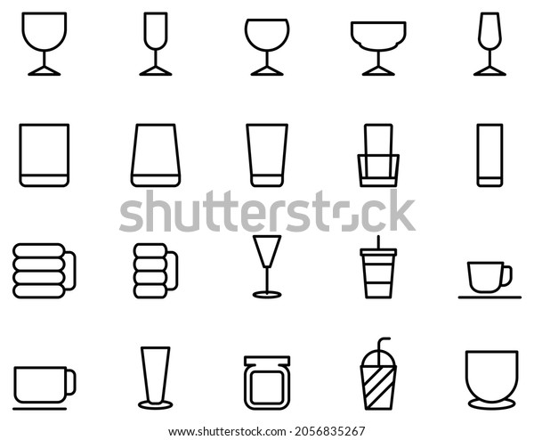 Bar Glasses Vector On White Background Stock Vector (Royalty Free ...