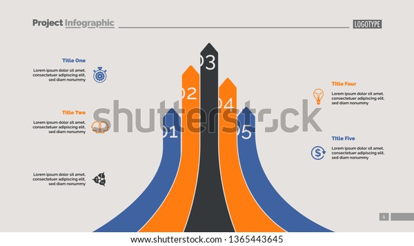 Bar Graph Five Arrows Diagram Comparison Stock Vector (Royalty Free ...