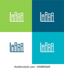 Bar Graph Green Blue Material Color Stock Vector (Royalty Free ...