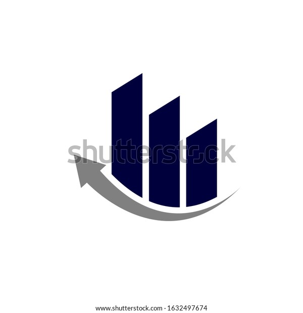 Bar Graph Logo Design Vector Template Stock Vector (Royalty Free ...