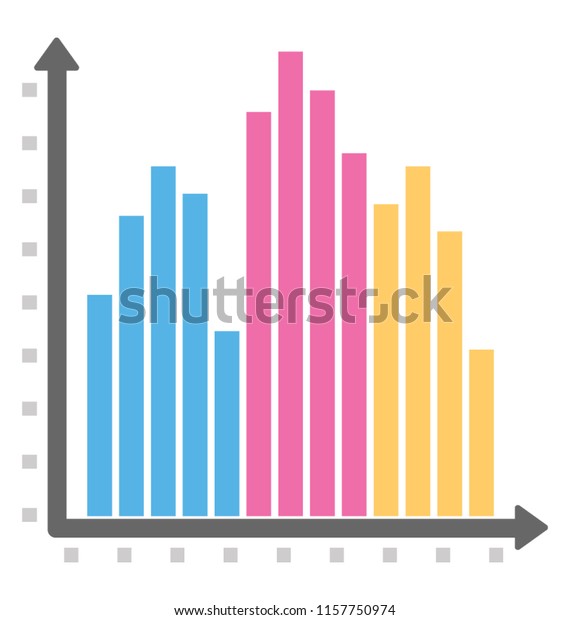 Vektor Stok Bar Graph Relative Frequencies Depicting Histogram (Tanpa ...