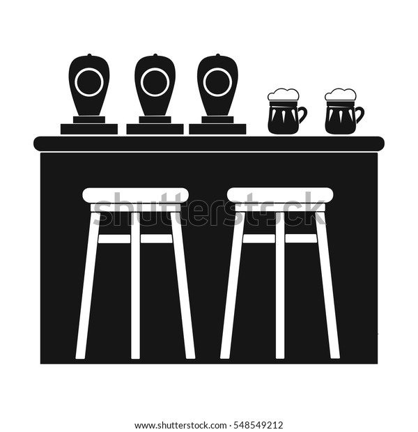Bar Icon Black Style Isolated On Stock Vector (Royalty Free) 548549212
