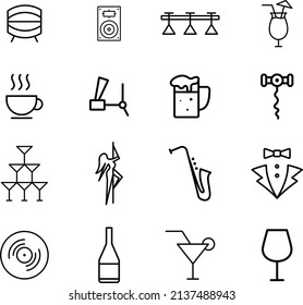 Bar Icon Set Minimalist Simple Style Stock Vector (Royalty Free ...