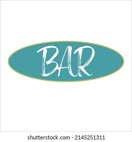 Bar Logo White Letters On Blue Stock Vector (Royalty Free) 2145251311 ...