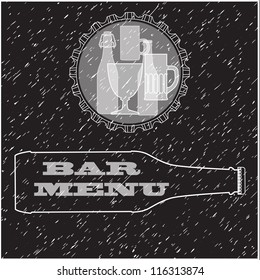 Bar Menu Card Design Template Vector: vector de stock (libre de ...