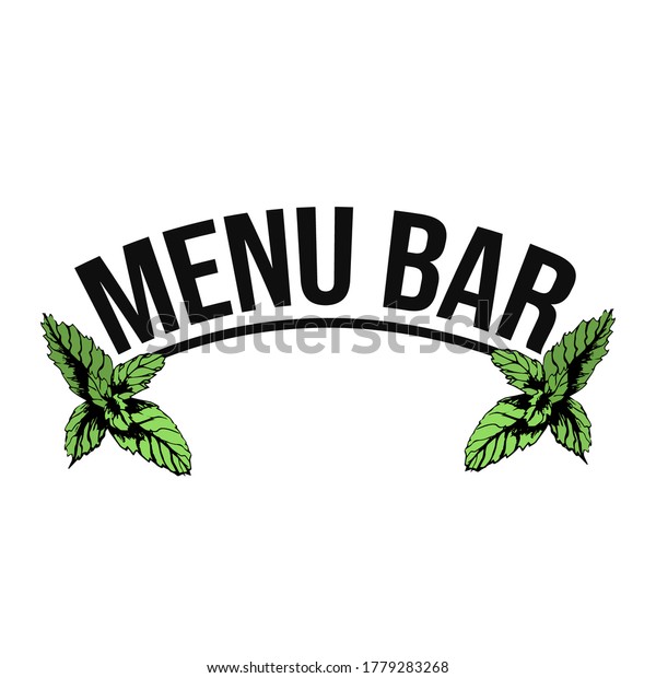 Bar Menu Logo Logo Cocktails Mint Stock Vector (Royalty Free ...