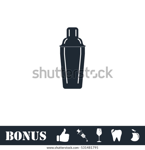 Bar Shaker Icon Flat Vector Illustration Stock Vector (Royalty Free ...