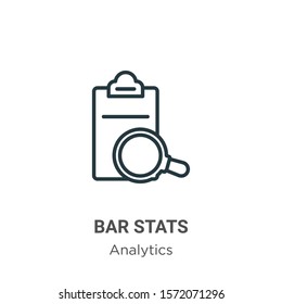 Bar Stats Outline Vector Icon Thin Stock Vector (Royalty Free ...