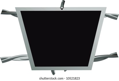 Barb Wire Notice Board Stock Vector (Royalty Free) 10521823