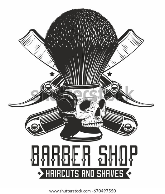 Barbe Shop Logo Stock Vector (Royalty Free) 670497550