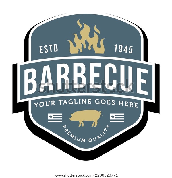 Barbecue Premium Quality Logo Yur Tagline Stock Vector (Royalty Free ...