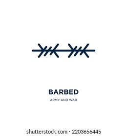Barbed Icon Army War Collection Thin Stock Vector (Royalty Free ...
