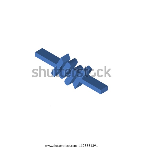 Barbed Wire Isometric Left Top View Stock Vector (Royalty Free ...