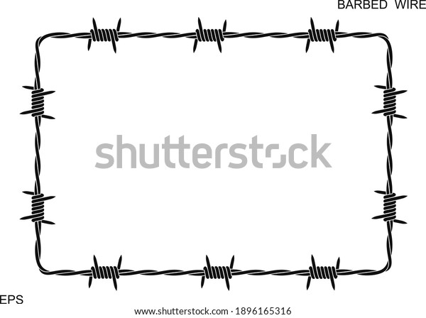 Barbed Wire Logo Isolated Barbed Wire Stock Vector (Royalty Free ...