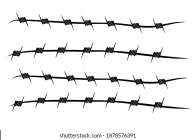 Barbed Wire On Vector Line Pattern Stock Vector (Royalty Free ...
