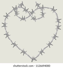 Barbed Wire Symbol Vector Illustration: vector de stock (libre de ...