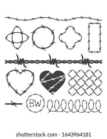 Barbed Wire Symbol Vector Illustration Stock Vector (Royalty Free ...