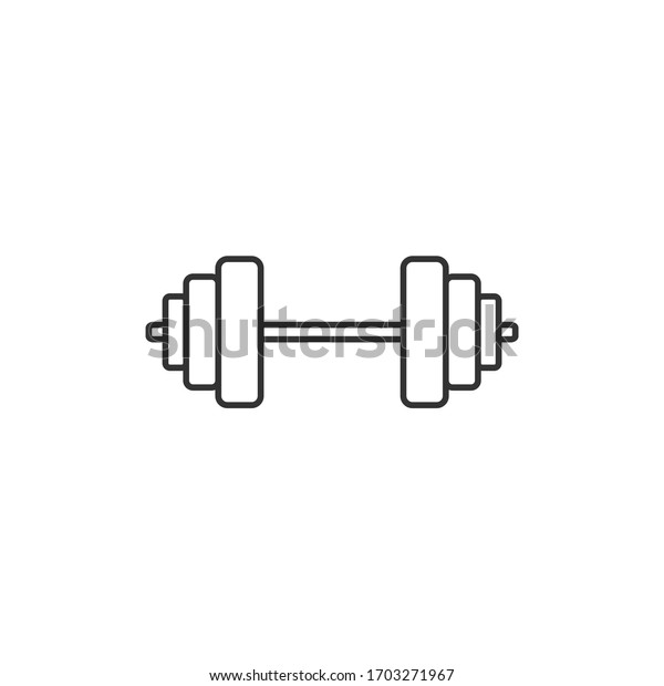 Barbell Icon Template Color Editable Barbell Stock Vector (Royalty Free ...