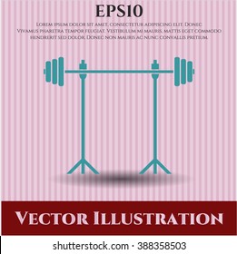 Barbell On Rack Icon Stock Vector (Royalty Free) 388358503 | Shutterstock