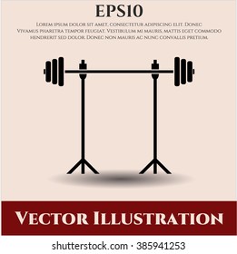 Barbell On Rack Icon Stock Vector (Royalty Free) 412436686