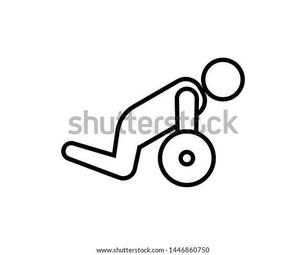 Barbell Roll Out Icon Line Style Stock Vector (Royalty Free) 1446860750 ...