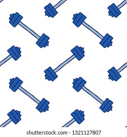 Barbell Seamless Doodle Pattern Stock Vector (Royalty Free) 1321127807 ...