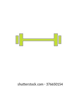 Barbell Simple Flat Icon Stock Vector (Royalty Free) 376650154 ...