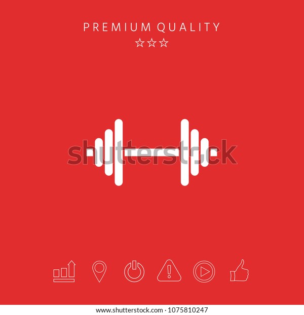 Barbell Symbol Icon Stock Vector (Royalty Free) 1075810247