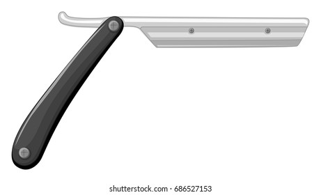 Barber Blade On White Background Illustration Stock Vector (Royalty ...