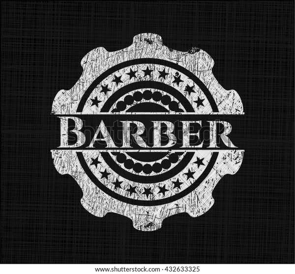 Barber Chalk Emblem Retro Style Chalk Stock Vector (Royalty Free ...