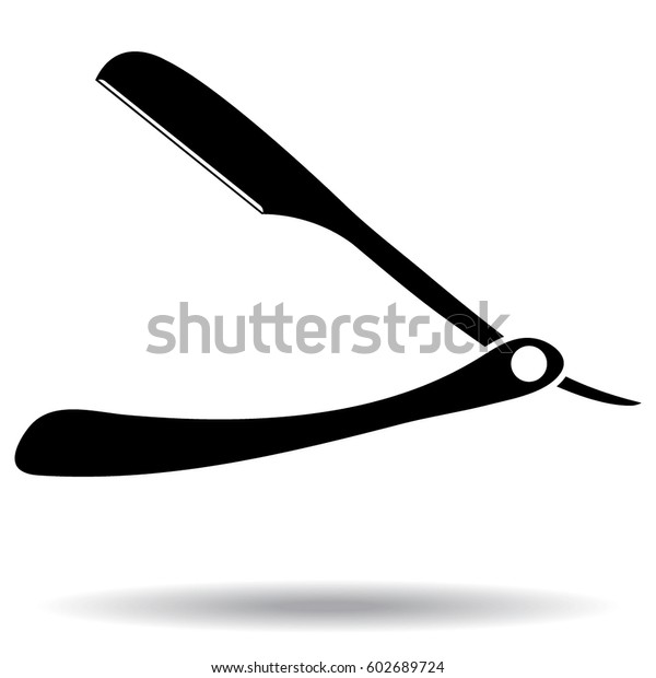 Barber Cut Throat Razor Icon Stock Vector (Royalty Free) 602689724 ...