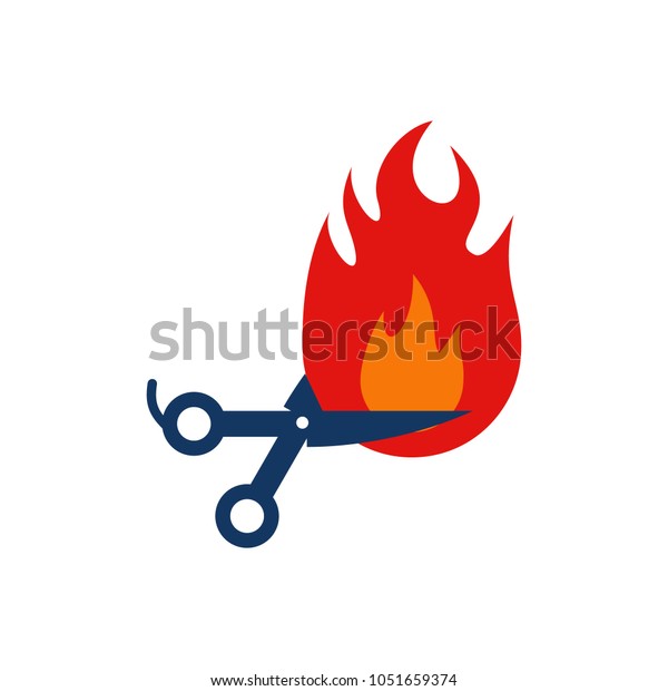 Barber Fire Logo Icon Design Stock Vector (Royalty Free) 1051659374 ...