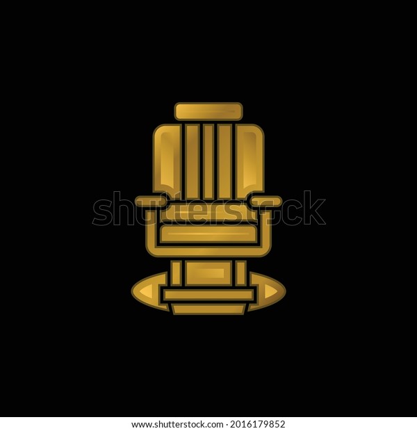 Barber Gold Plated Metalic Icon Logo Stock Vector (Royalty Free ...
