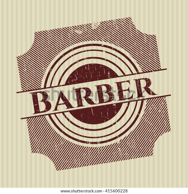 Barber Grunge Style Stamp Stock Vector (Royalty Free) 415600228 ...