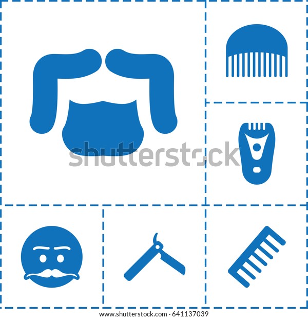 Barber Icon Set 6 Barber Filled Stock Vector (Royalty Free) 641137039 ...
