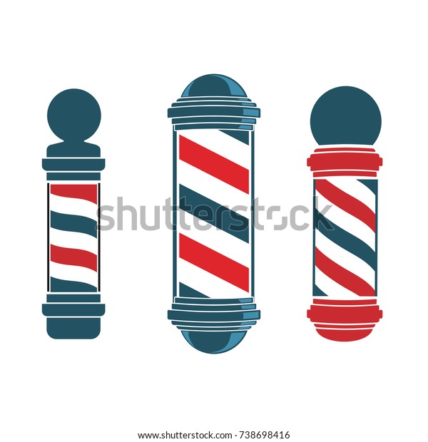 Barber Pole Red Blue Stock Vector (Royalty Free) 738698416 | Shutterstock