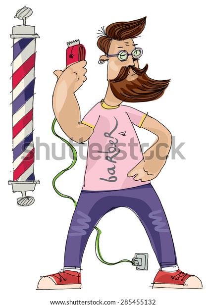 Barber Shop Cartoon Stock Vector (Royalty Free) 285455132 | Shutterstock